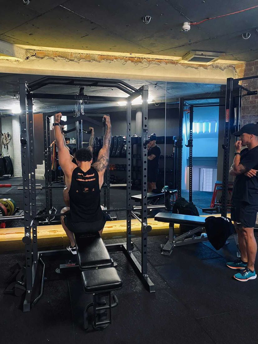 Power Rack with Lat-Pulldown / Low Row Attachment | Vulcan Fitness