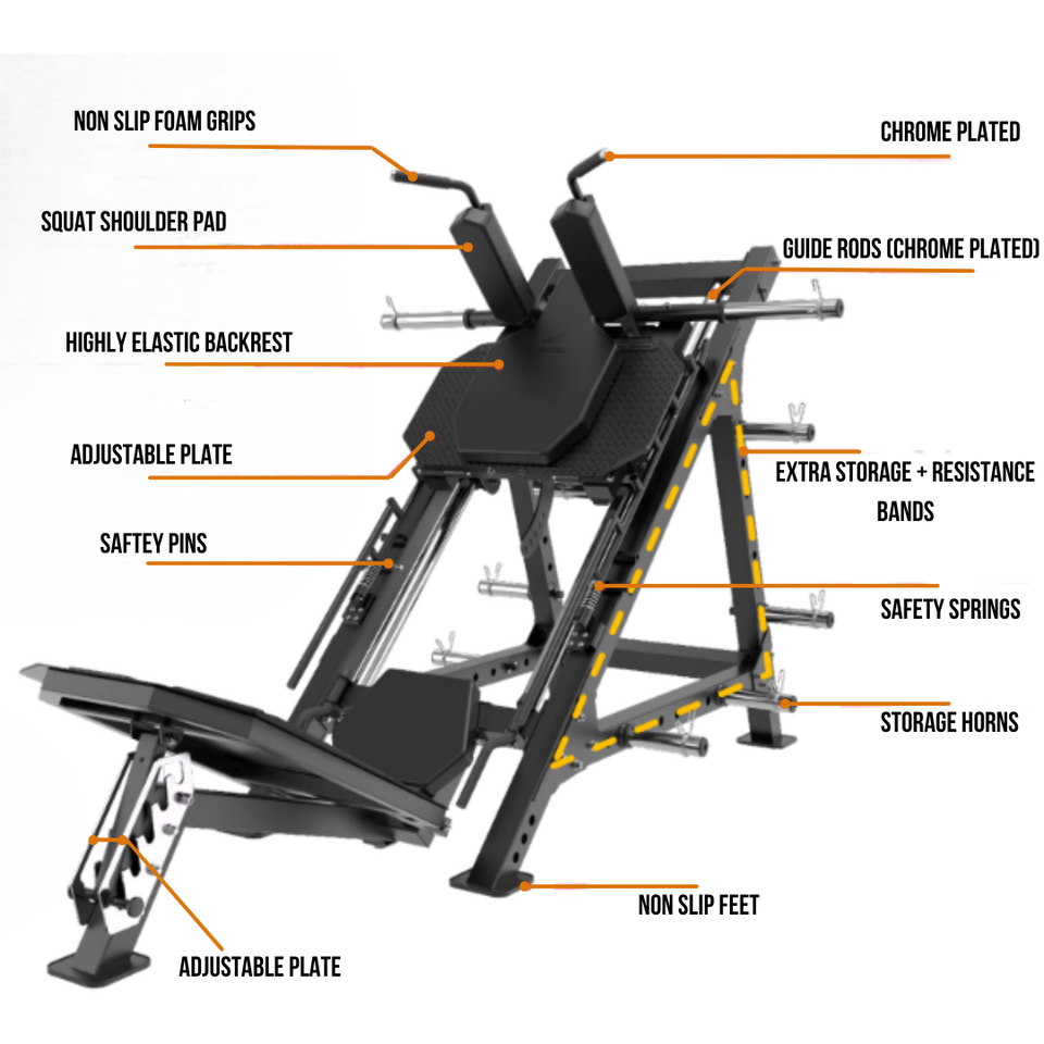 Pro Leg Press & Hack Squat Combo Machine | Vulcan Fitness